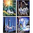 Amazon.com: Impact Posters Gallery Mythical Unicorn Horse Fantasy Four ...
