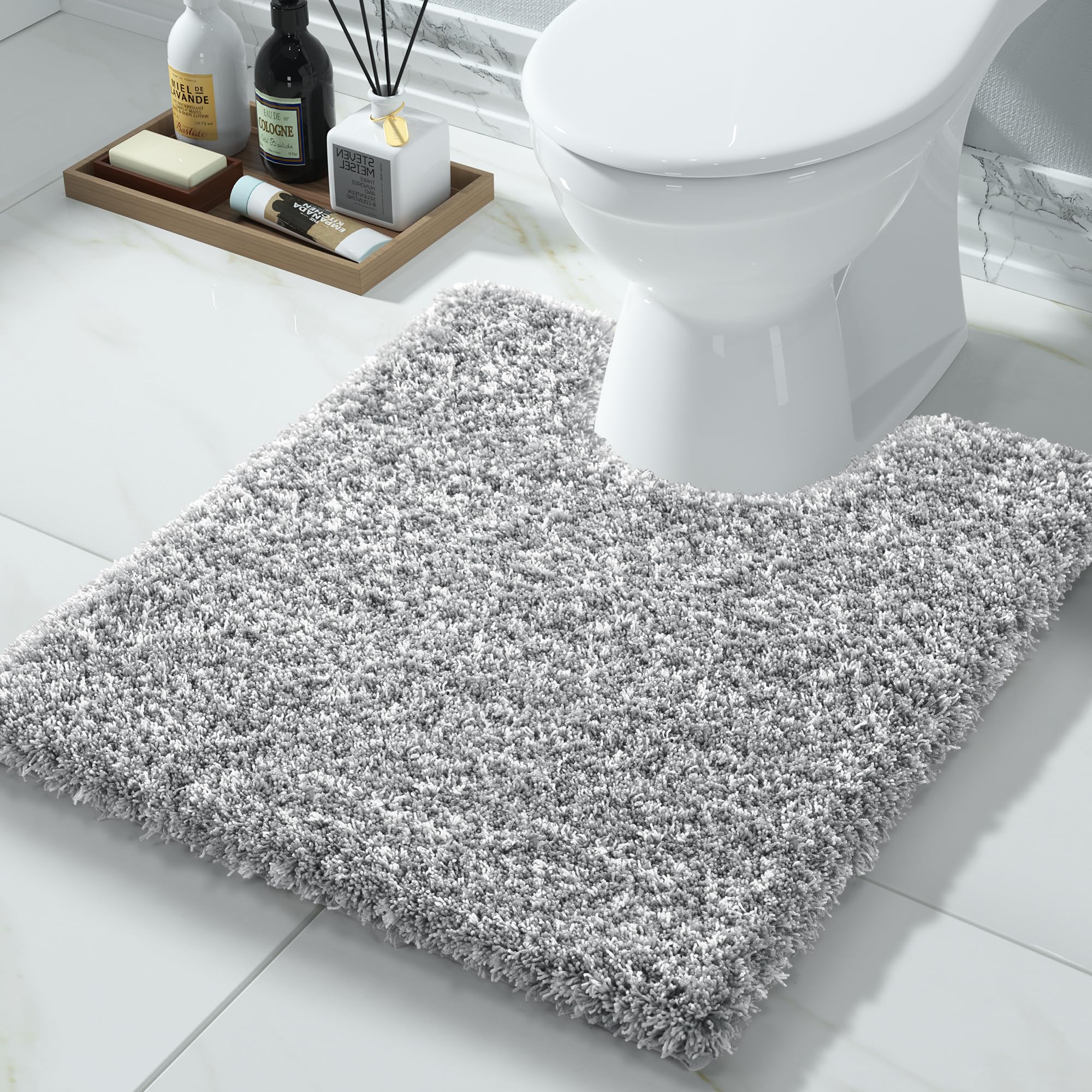 Yimobra Toilet Rugs U Shaped Washable 24x20, Ultra Soft and Water ...