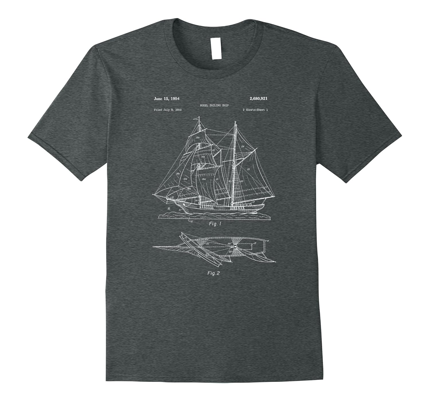 Model Ship Sailboat Blueprint Design Shirt – Sail Boat Model-TH – TEEHELEN
