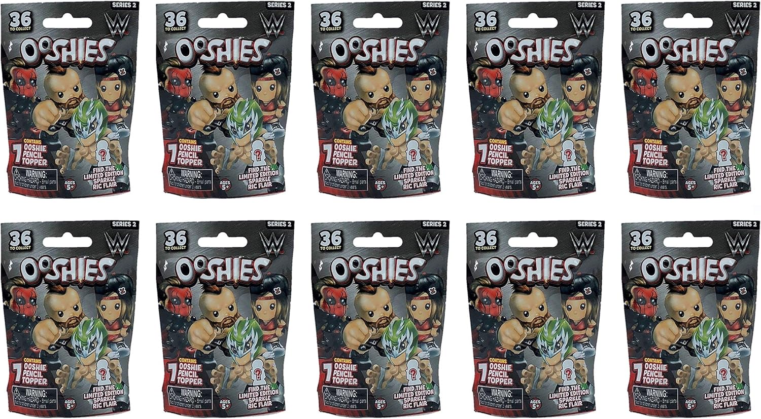 Ooshies WWE Series 2 Pencil Topper Figures Blind Bag Party Favour Pack ...