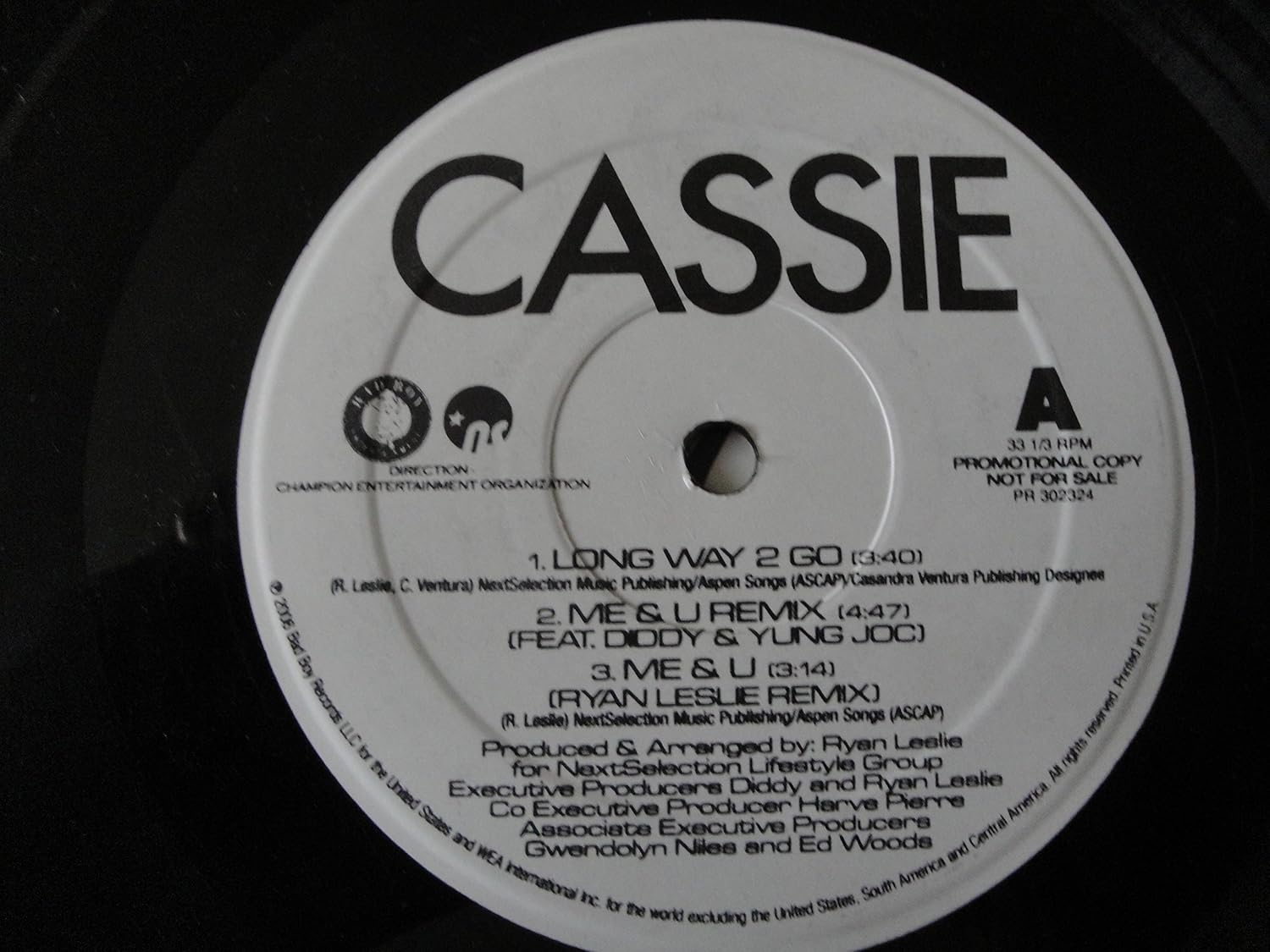 - Cassie Long Way 2 Go 2006 Vinyl 12" Single Bad Boy Entertainment PR ...