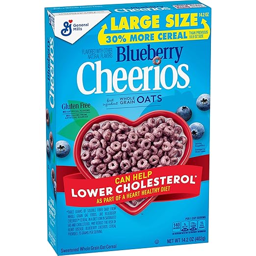 Amazon.com: Blueberry Cheerios Cereal, Gluten Free, 14.2 oz Box