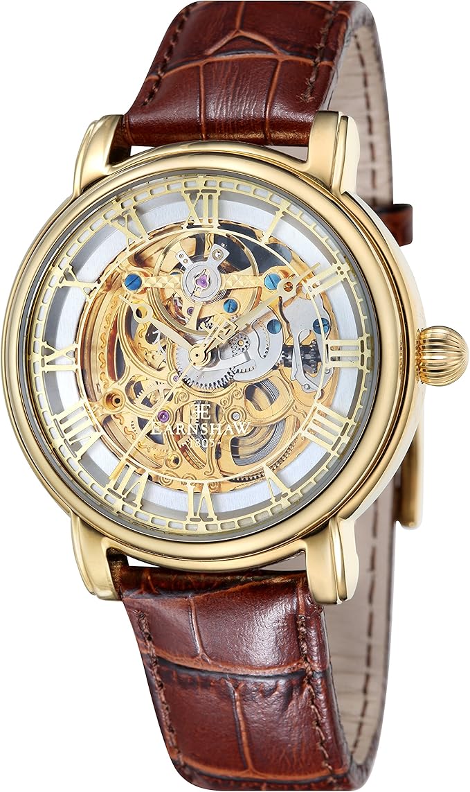 Thomas Earnshaw Men's Longcase Skeleton Automatic Watch with White Dial ...