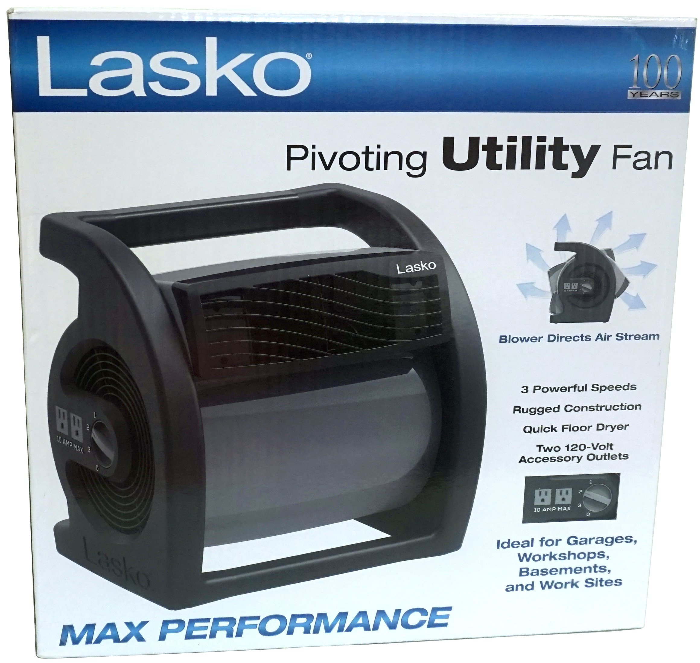 Lasko Max Performance Pivoting Utility Fan Model U15720 46013462152 | eBay