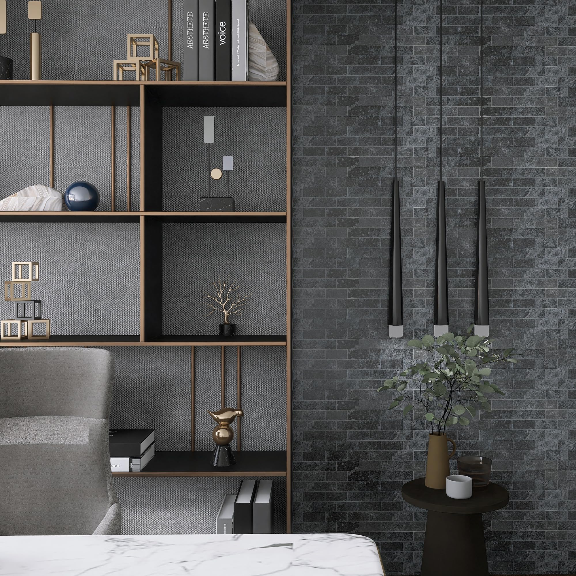 KASARO Peel And Stick Backsplash Wall Tile For Kitchen, 20-Sheet Subway Adhesive PVC Mosaic ...