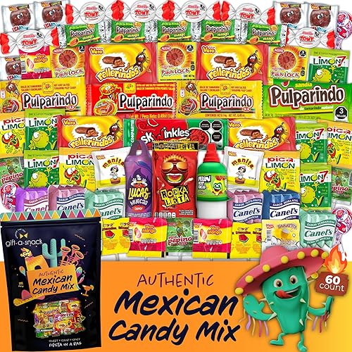 Mexican Candy Variety Pack Mix, Dulces Mexicanos Surtidos (60 Count ...