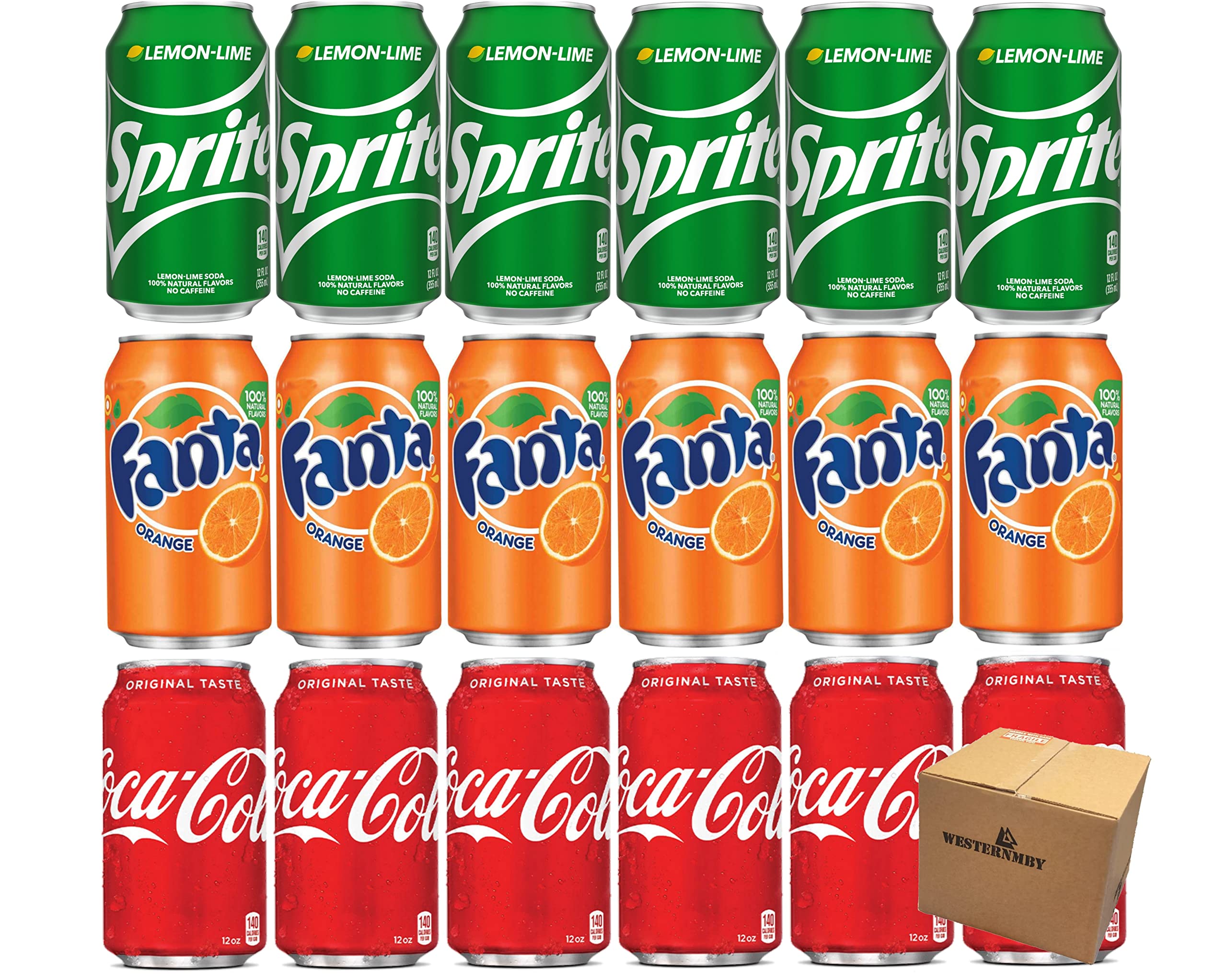 Mua 18 Cans Of Variety Soda Pop, 6 Coca Cola, 6 Sprite, 6 Fanta, 12 Fl ...