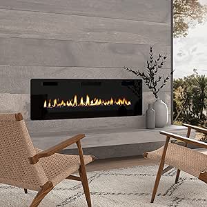 Amazon.com: Okada 60" Electric Fireplace Recessed 3.86" Ultra Thin ...