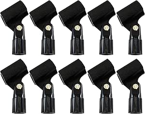 Amazon.com: GLS Audio Mic Clip - Heavy Duty Microphone Clips -"U" Style ...