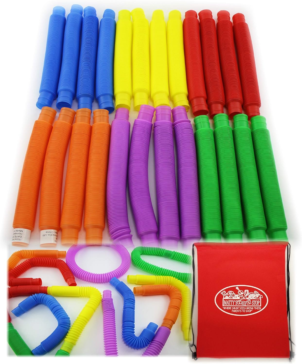 Toys & Games 4 Pack Fidget Pop Tube Toys for Kids and Adults,Pop Multi-Color Tubes Sensory Toy ...