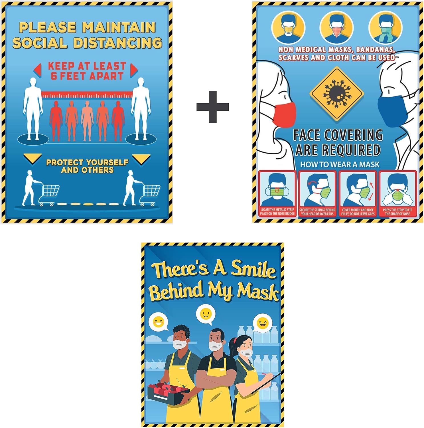 Retail Store Fixtures & Equipment Smile Behind By Mask Adhesive Vinyl ...