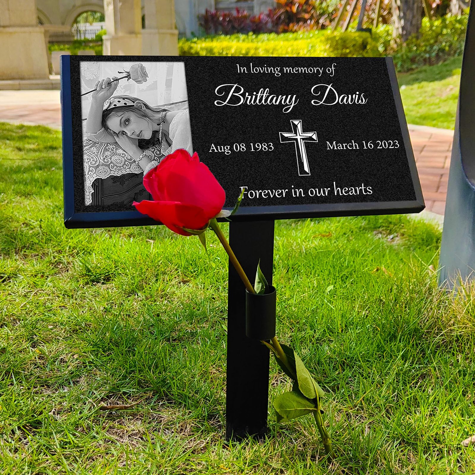 Personalized Headstone with Photo, Memorial Stone, Headstones for ...