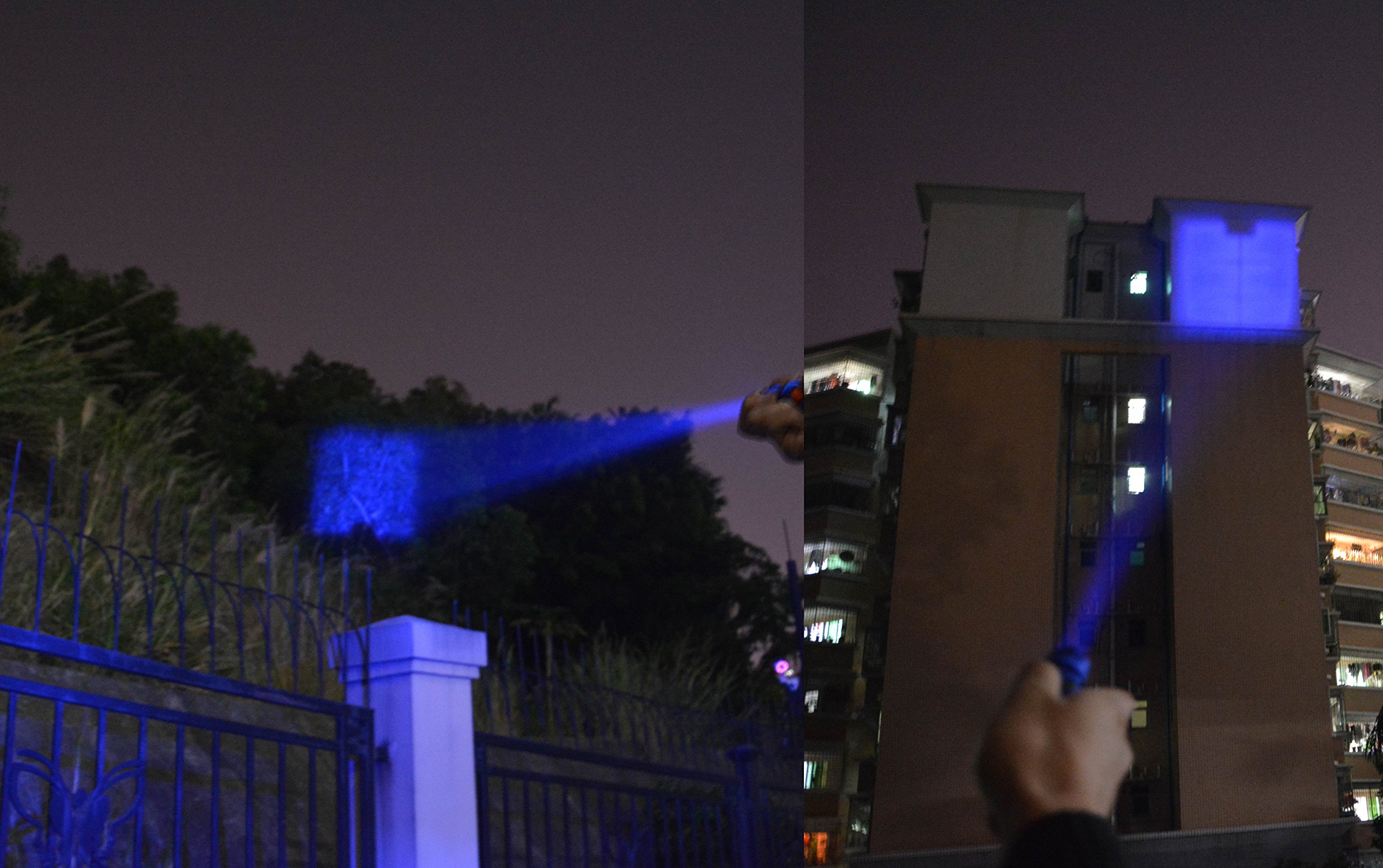 Mua Scalable Blue LED 3 Mode Long Range Blue Beam Blue Light Flashlight ...