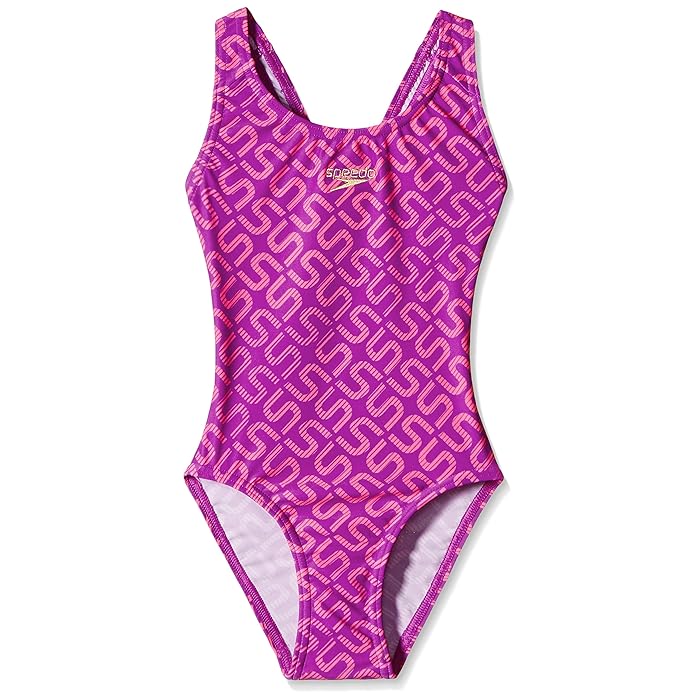 Buy Speedo Girls Swimwear Monogram Allover Splashback One Piece Online ...
