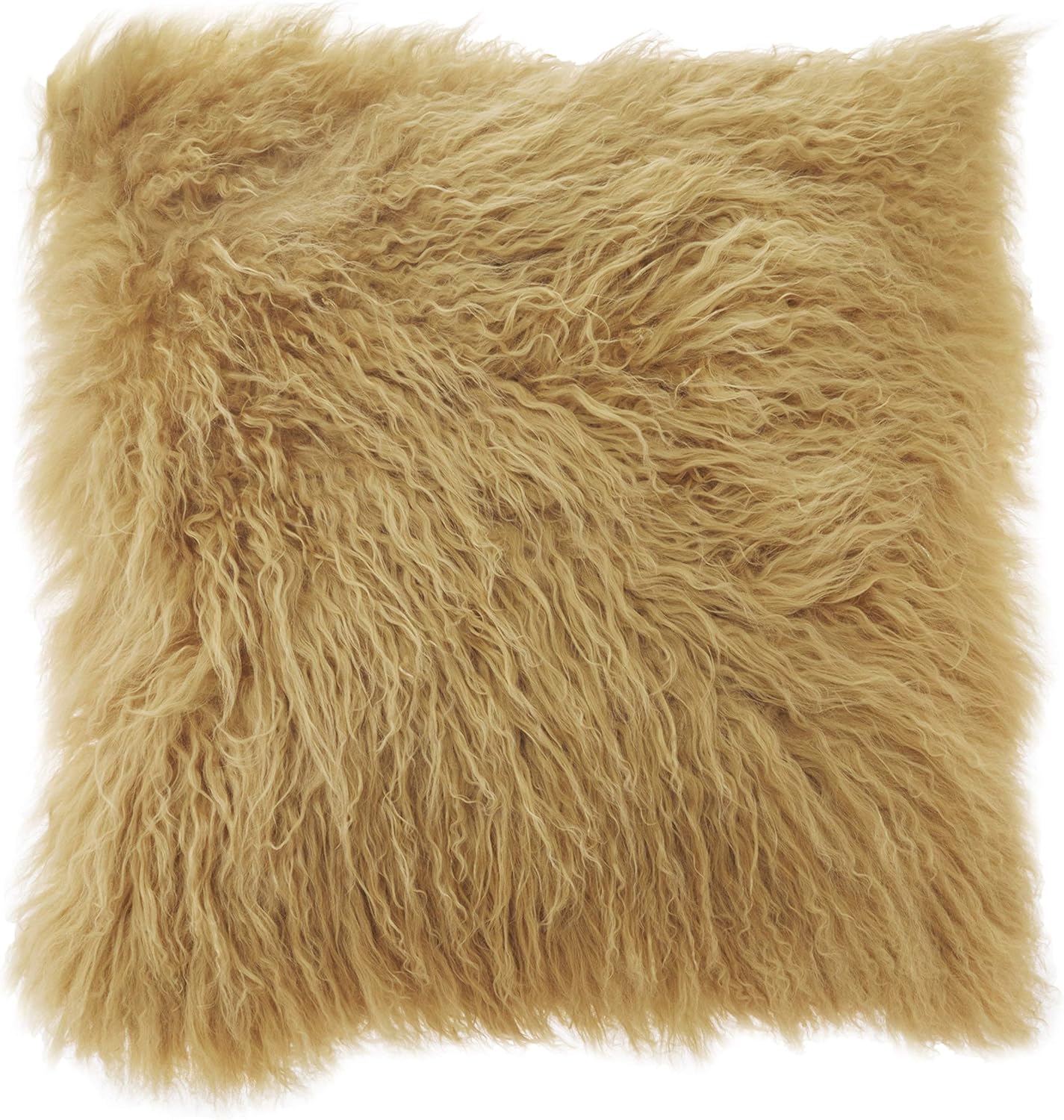 Amazon.com: SARO LIFESTYLE 100% Wool Mongolian Lamb Fur Throw Pillow ...