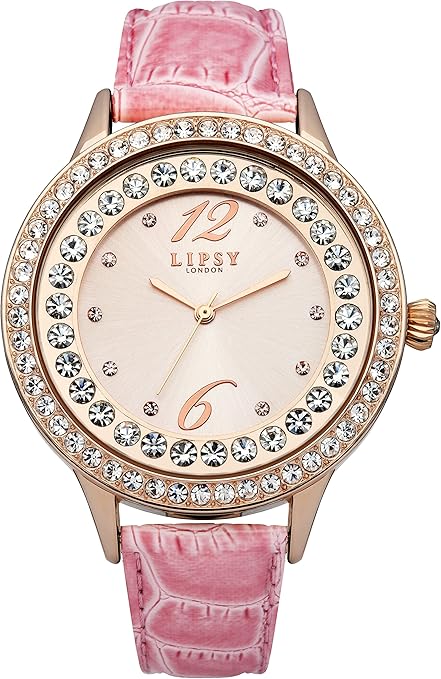 Lipsy women's quartz Watch with rose gold Dial analogue Display and ...
