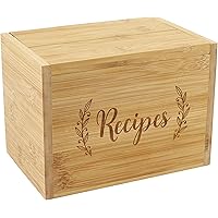 Bamboo Recipe Box Set (includes 50 recipe cards and 24 dividers): Peter ...