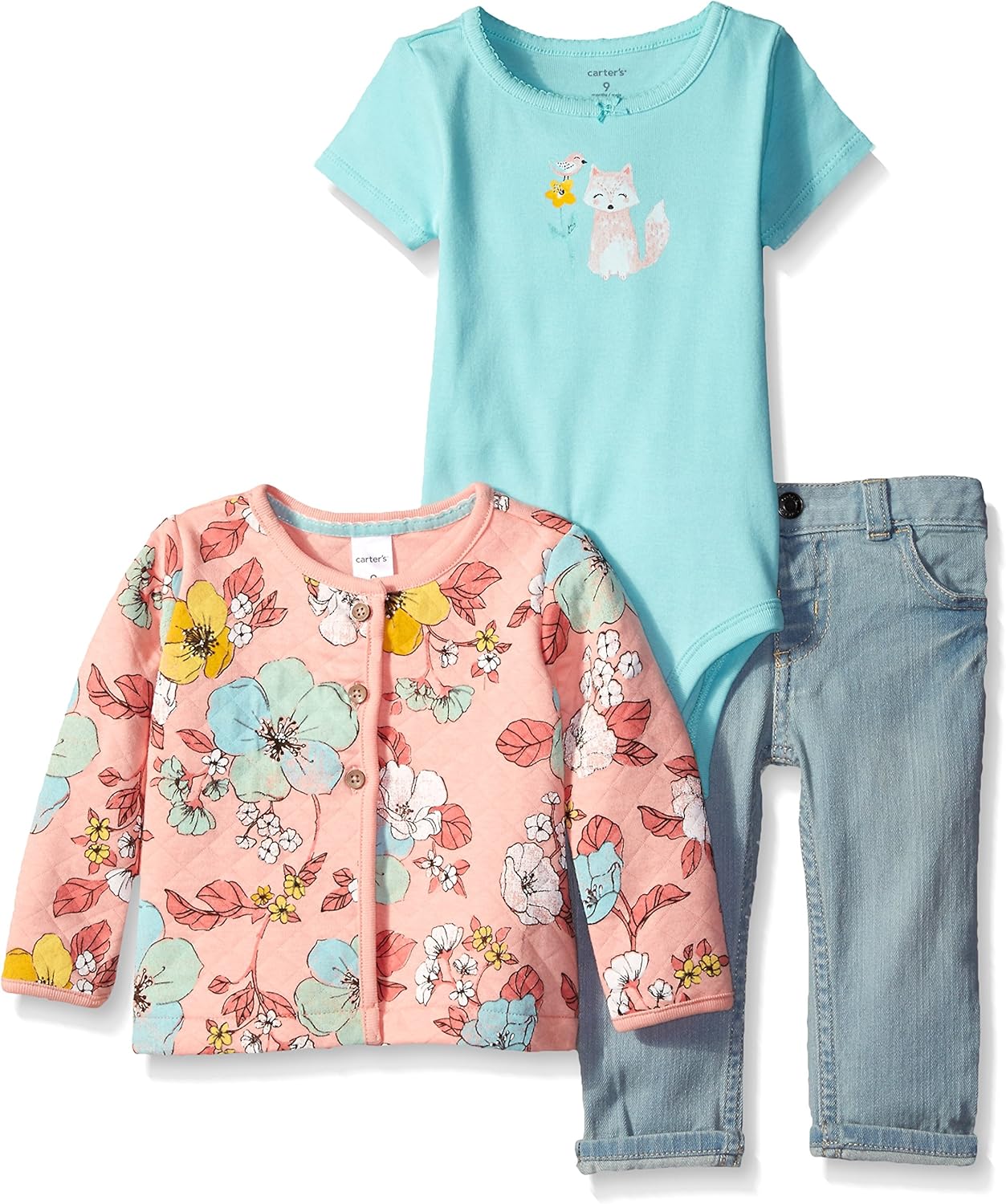 Buy Carter's Girls' 3 Pc Sets 127g232, Pink, 9 Months at Amazon.in