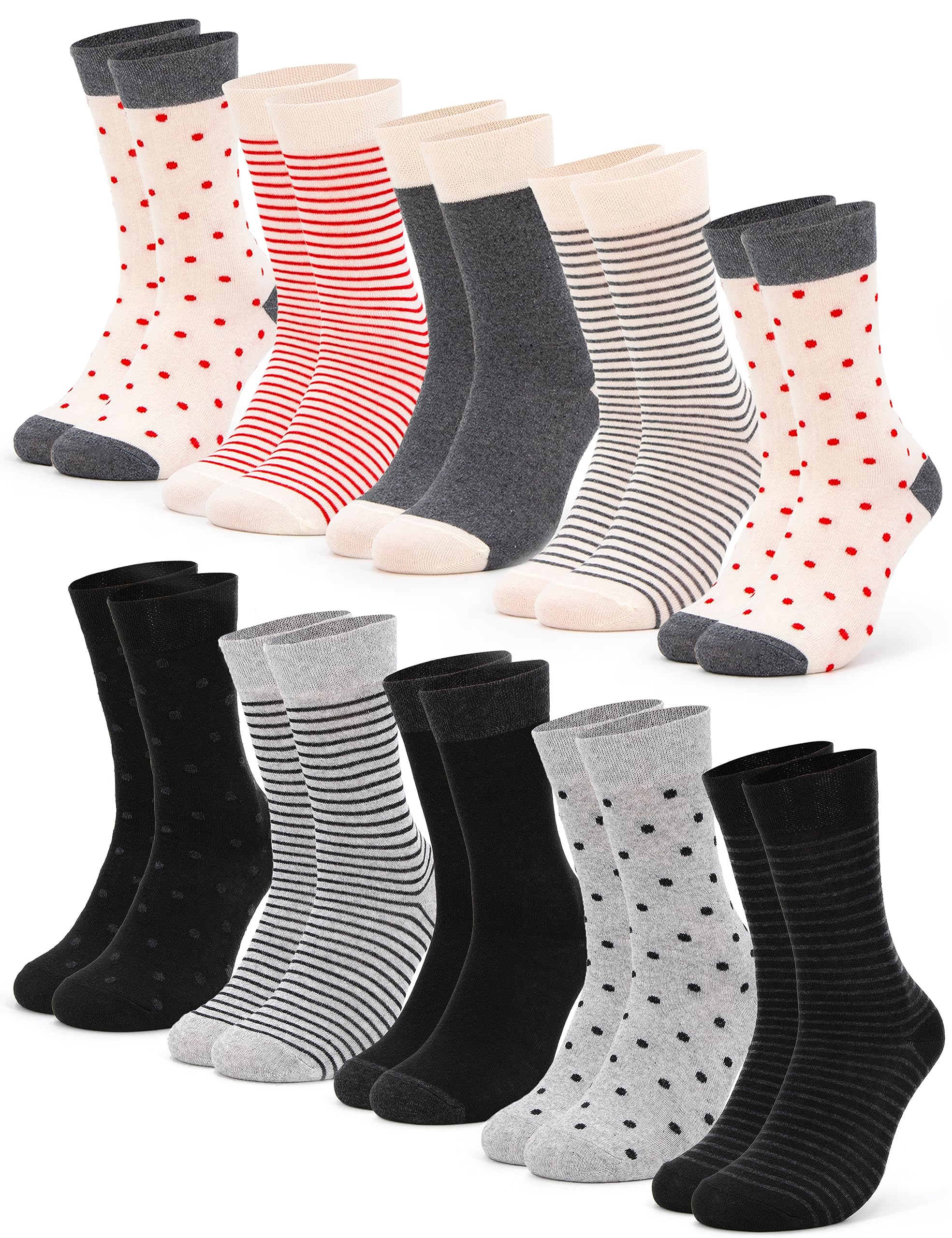 Occulto Women Thin Cotton Socks Pack of 10 (Model: Milka) Black Red 4-7.5 for sale | Las Vegas ...