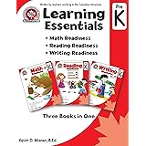 Learning Essentials Kindergarten: Math, Reading, Writing, Three Books ...