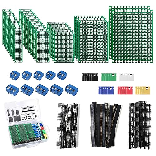 ALAMSCN 100PCS Double Sided PCB Board Kit Printed Circuit Prototype ...
