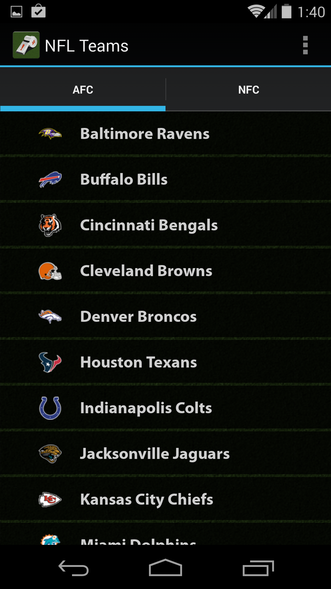 Sports Alerts - NFL edition:Amazon.com:Appstore for Android