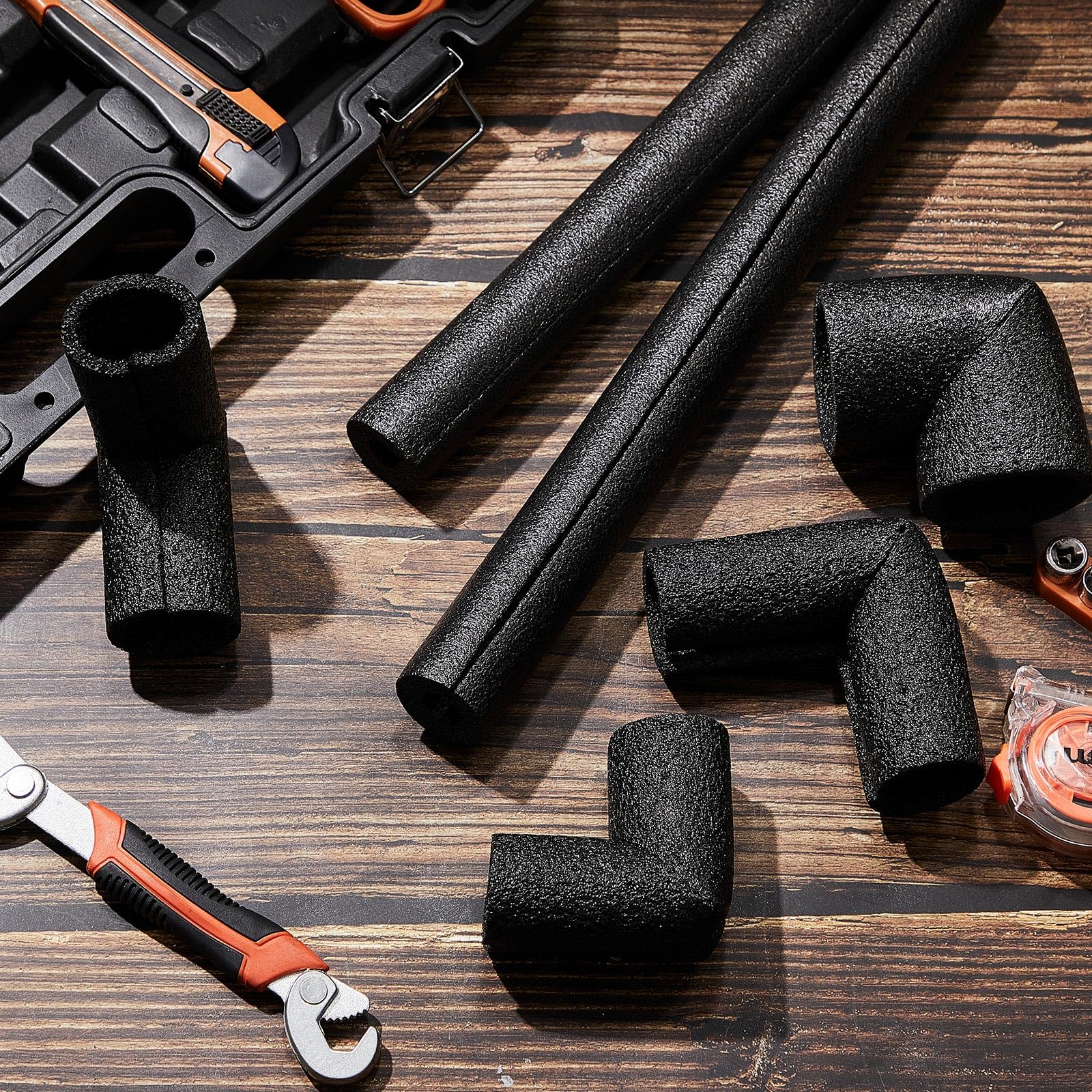 Mua Elbow Pipe Insulation Foam Tube Outdoor Pipe Insulation Wrap Black ...