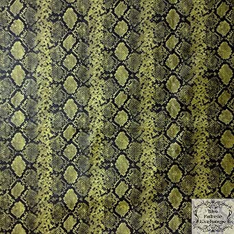 Amazon.com: Snake Skin Vinyl Print Fabric by The Yard (F.E. (Green)