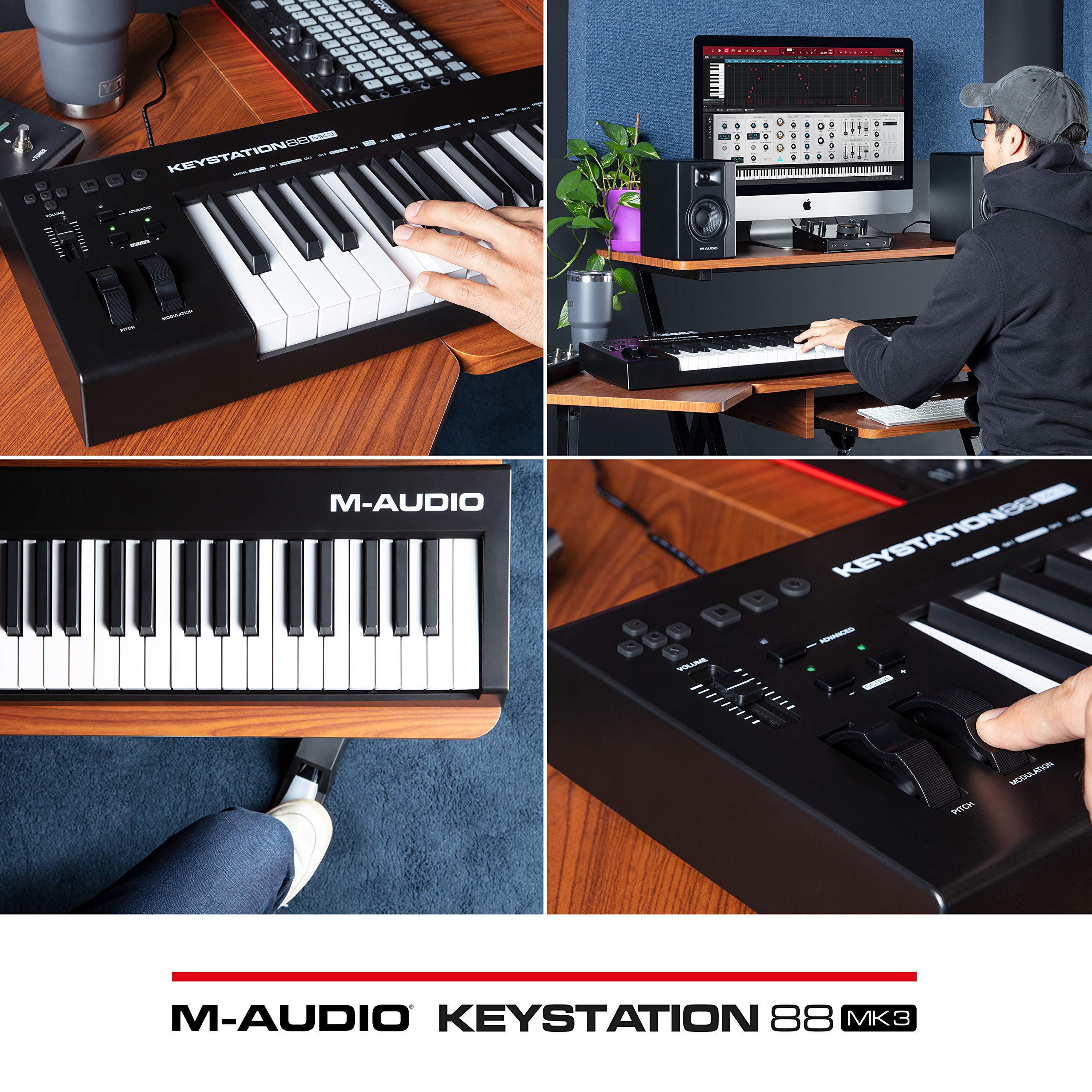 M-Audio Keystation 88 MK3 – 88 Key Semi Weighted MIDI Keyboard ...
