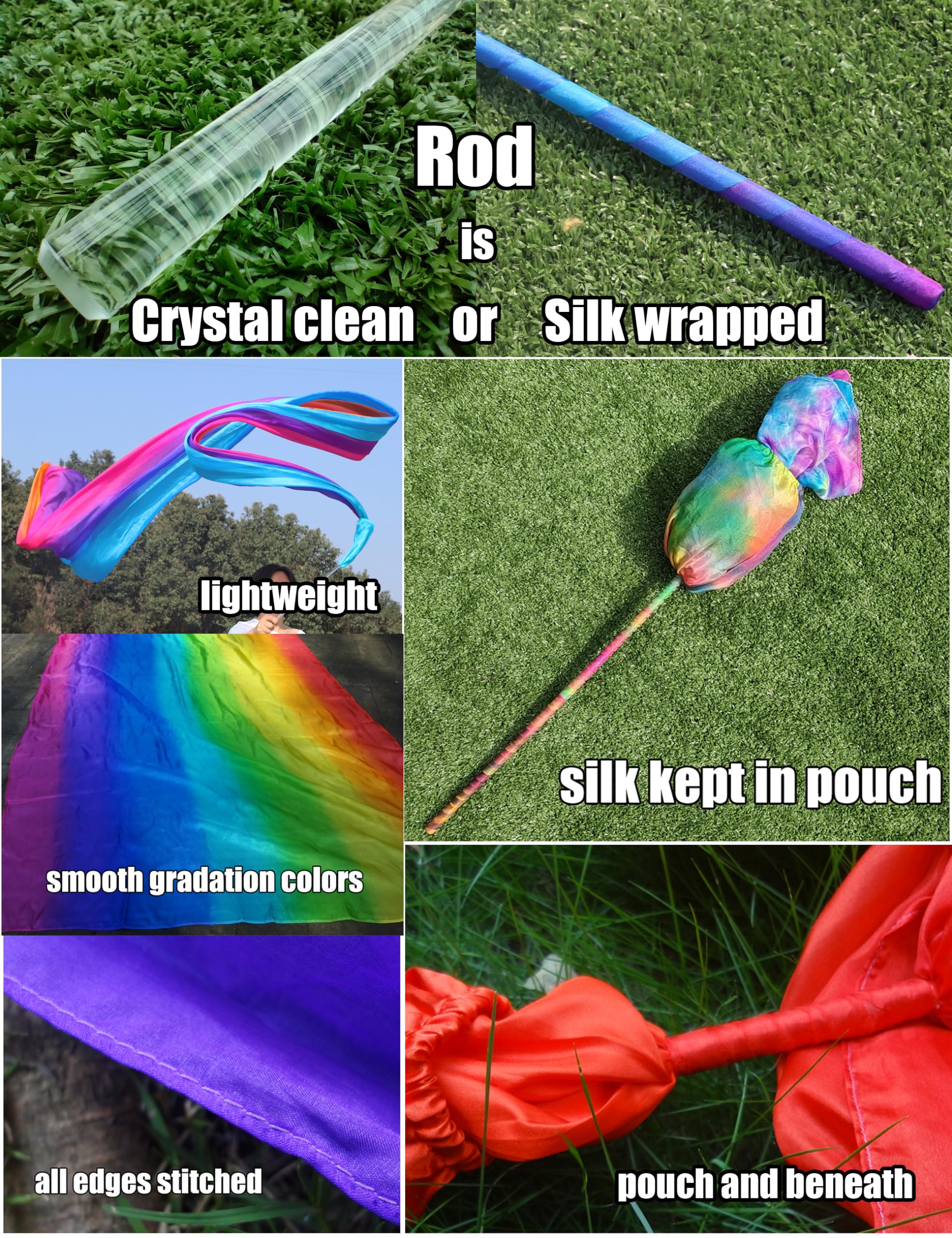 Mua Winged Sirenny 4.4yds Colorful Flowy Soft Silk Ribbon Throw ...