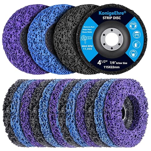 12 Pack 4-1/2" x 7/8" Strip Discs Stripping Wheel Fit Angle Grinder ...