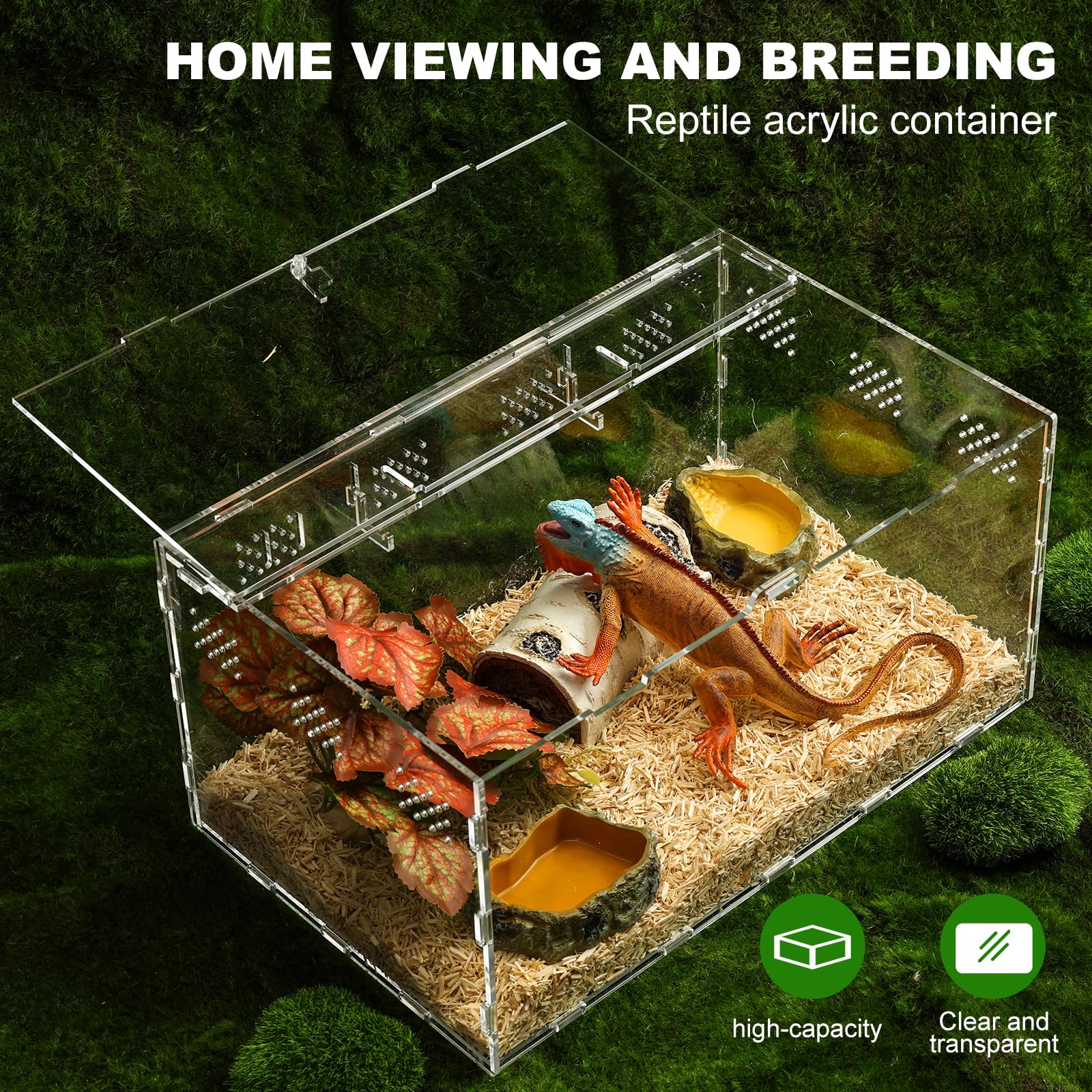 Mua Reptile Terrarium & Enclosure Acrylic Clear Habitat Tank with ...