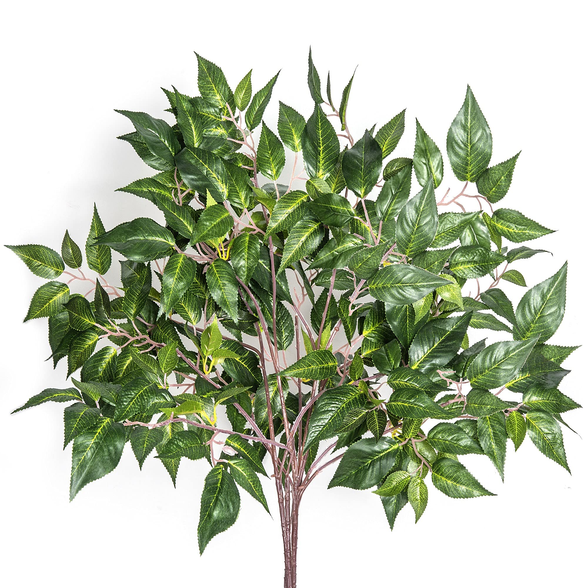 Ficus Tree Branches Artificial Greenery Bulk Faux Plants Green Silk ...