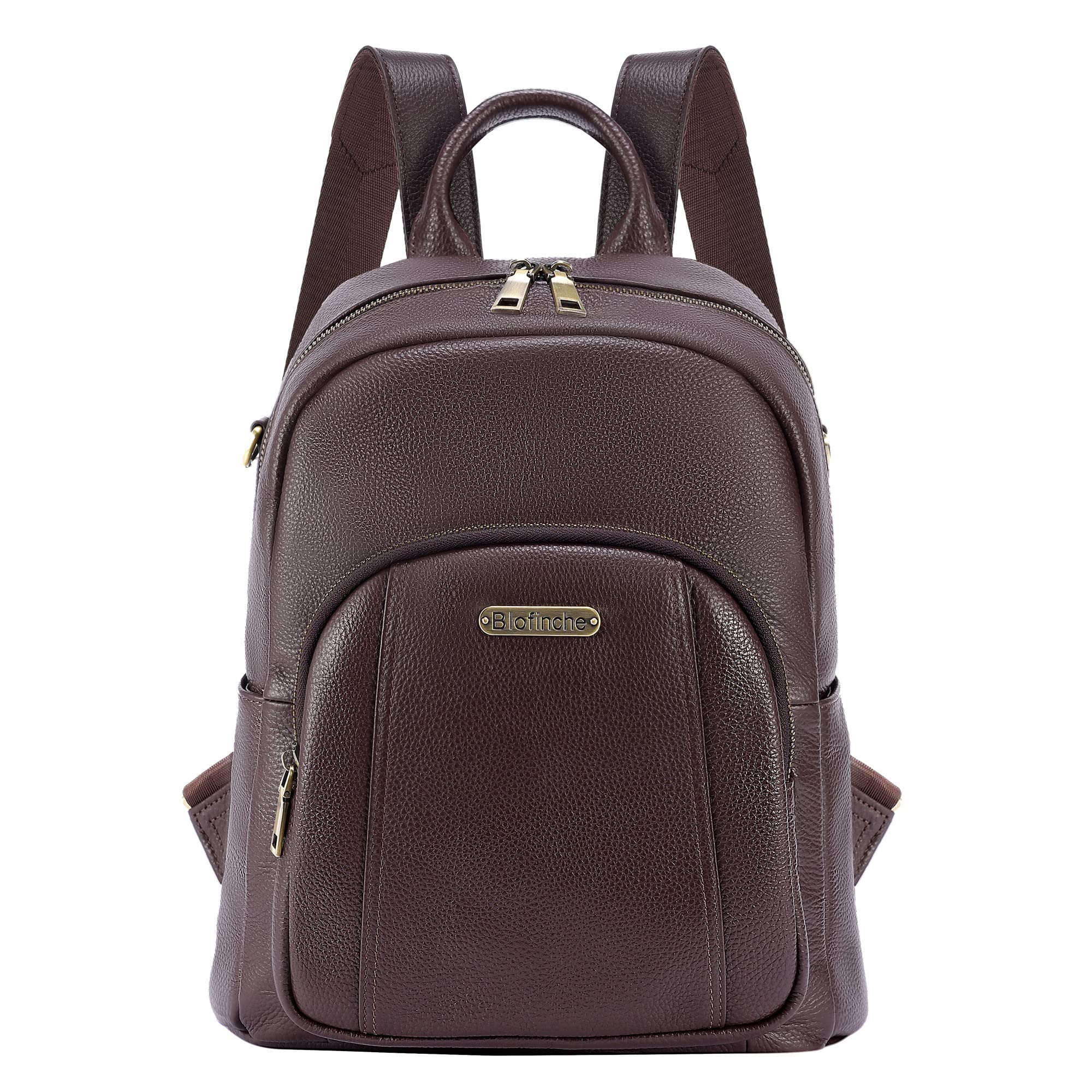 Blofinche Genuine Leather Backpack Purse for Women with Shoulder Strap ...