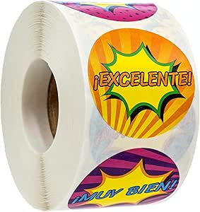 Amazon.com: SBLABELS Spanish Reward Stickers 500 Espanol Reward ...