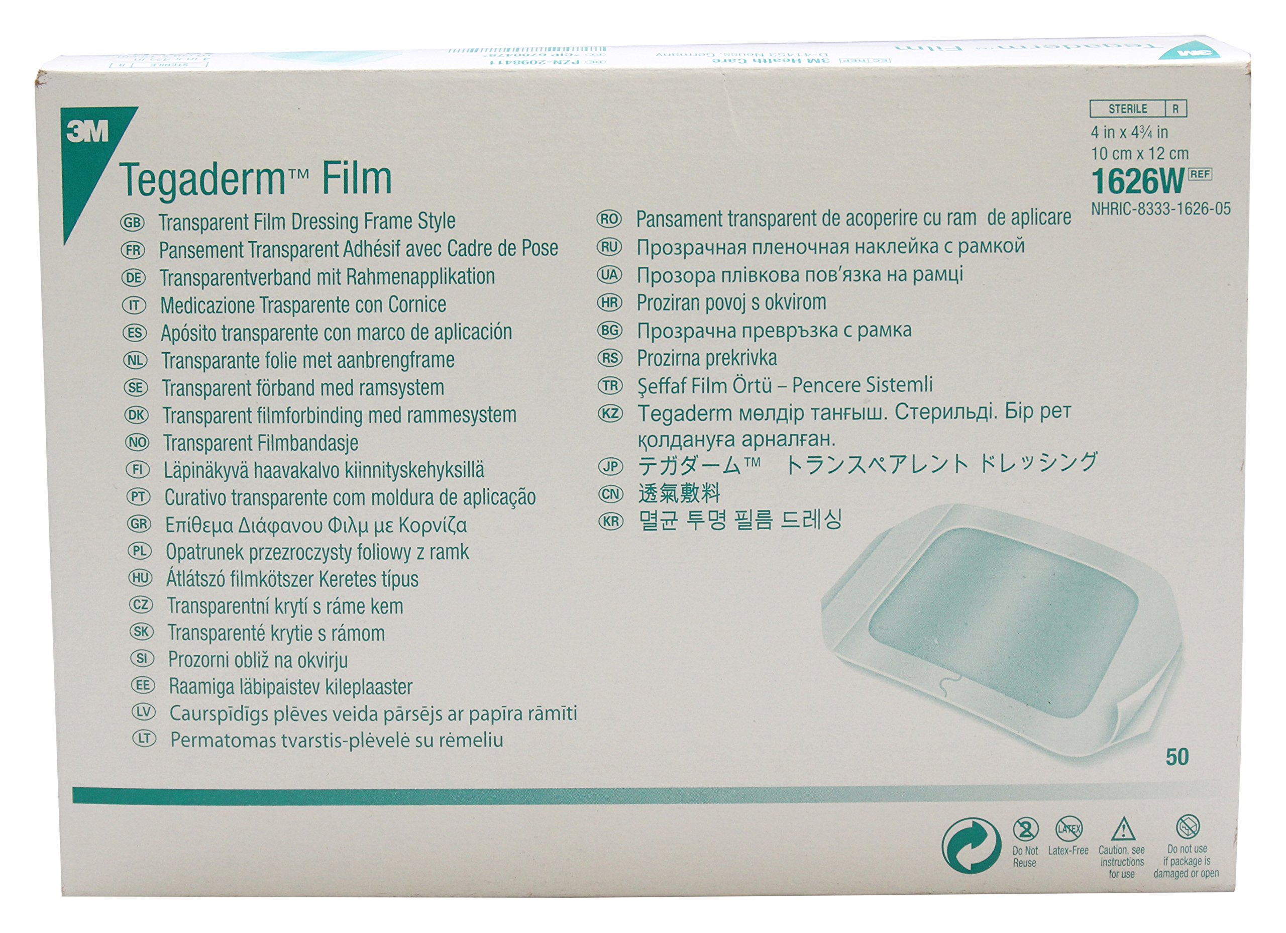 Mua 3M Health Care 1626W Tegaderm Film Dressing, Frame Style, Rectangle ...