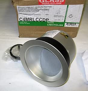 Lightolier 4" Trim, Comfort Clear Diffuse finish Polished flange ...