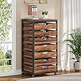 Amazon.com: Tribesigns 7-Drawer File Cabinet, Wood Mobile Storage ...