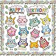 Amazon.com : Owl Happy Birthday Bulletin Board Set Classroom Decoration ...