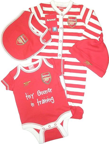 Arsenal Football Club Unisex Baby Set 4 Pieces 0 - 3 Months: Amazon.co ...