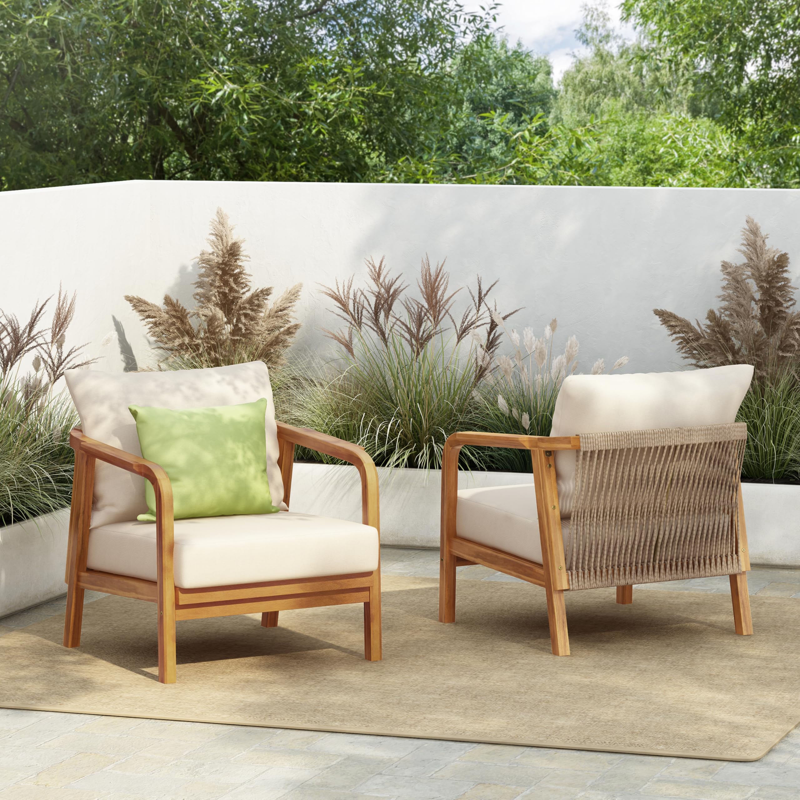 PARTIAL SET**** Christopher Knight Home Newell Lounge Chair Outdoor Set ...