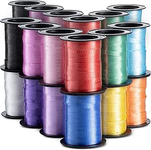 Amazon.com: Curling Ribbon (Bulk 15 Rolls) Assorted Colors, for Fabric ...