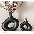 Amazon.com: Kimisty Ceramic Vases Set 2, Nordic Modern Totem Vases ...