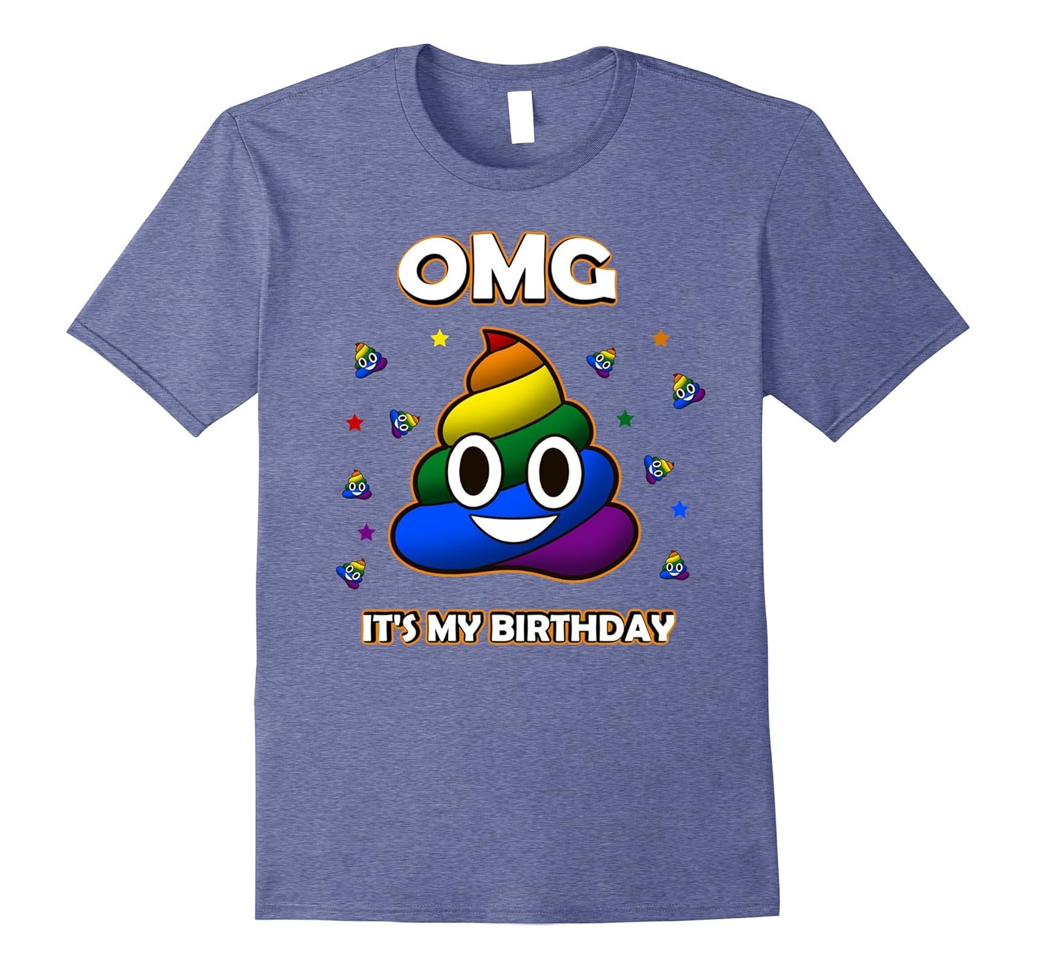Funny OMG It Is My Birthday LGBT Pride Poop Emoji Shirt-CD – Canditee