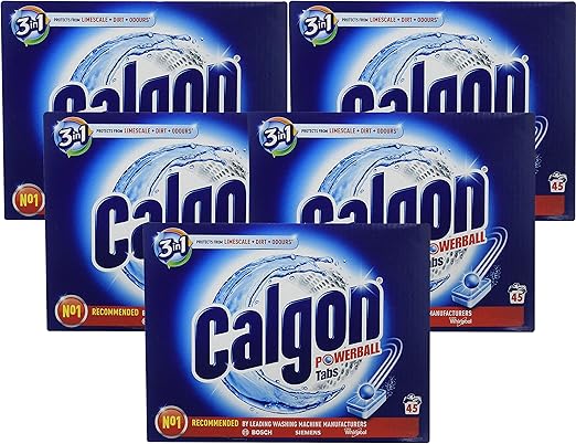 Calgon Tablets 3-in-1 Water Softener, 45 Tablets Pack of 5 (225 Tablets ...