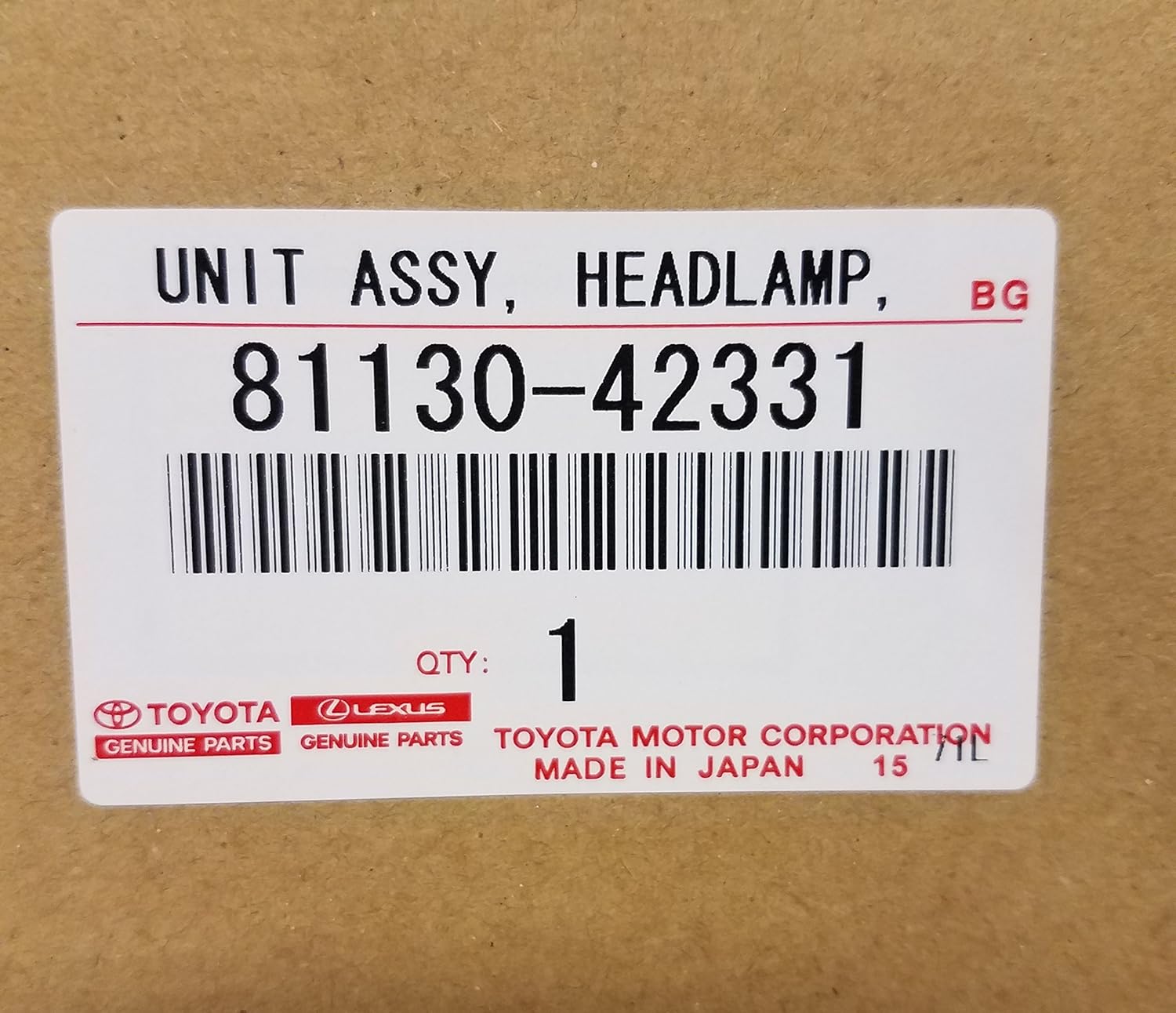Genuine Toyota Headlamp Assembly 81130-42331 Lighting Assemblies ...