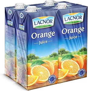 Lacnor Essentials Orange Juice - 1 Litre (Pack of 4): Buy Online at ...