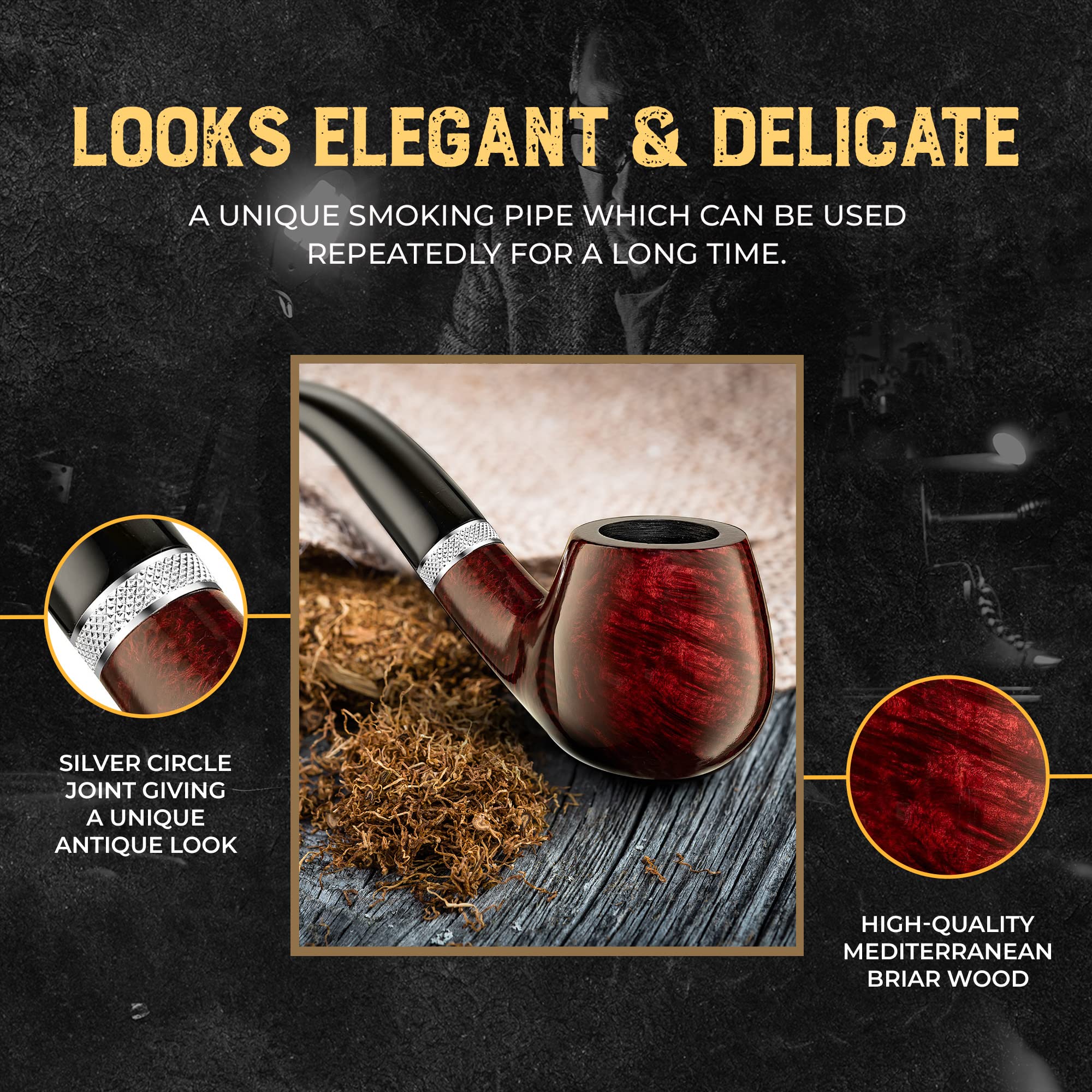 Mr. Brog Full Bent Pipe - Model No: 82 Consul Pecan - Mediterranean ...