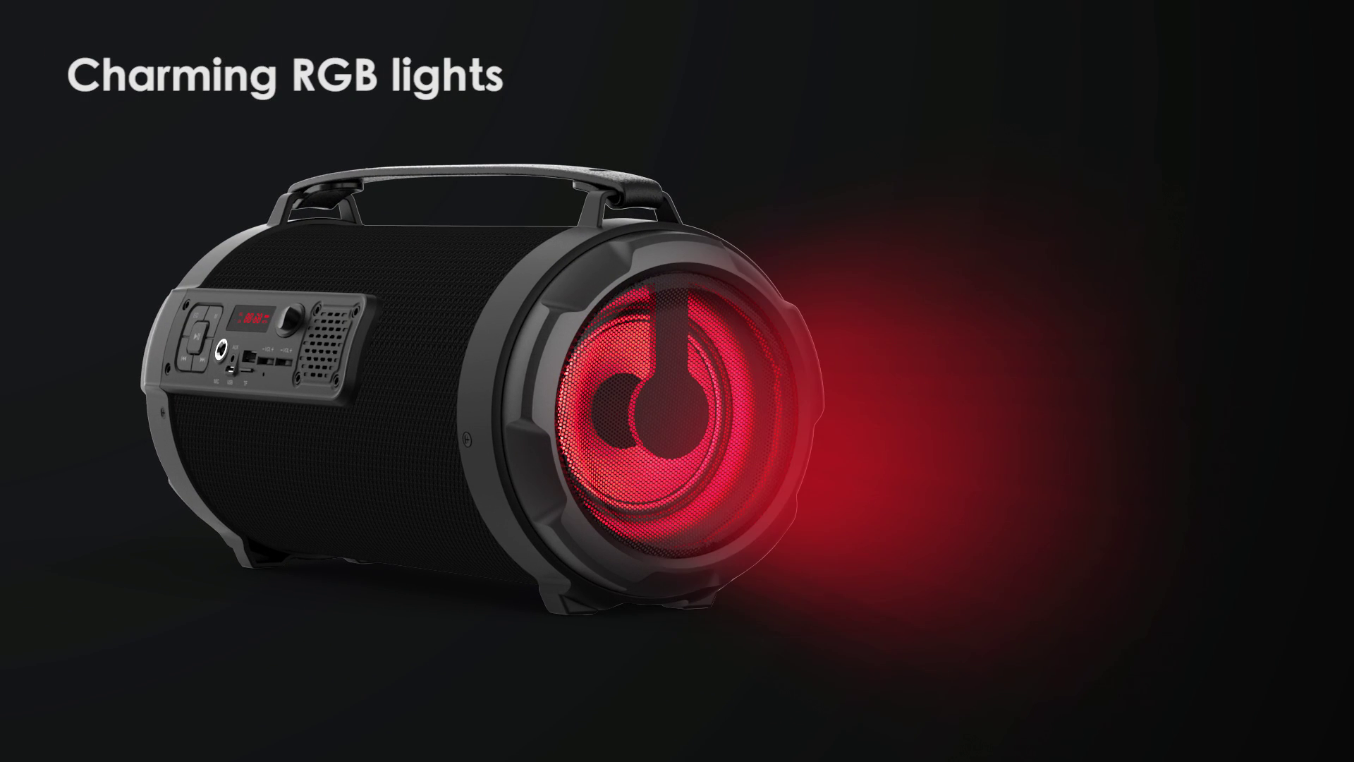 Watch HIKEVAN K1201 Bluetooth Speaker, Portable Ambient LED Lights Street Blaster on Amazon Live