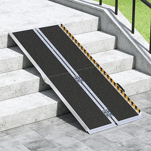 Portable Wheelchair Ramp for Steps and Stairs - 5 FT Temporary Handicap ...